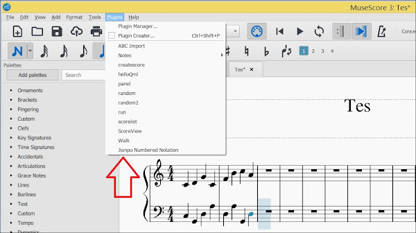 MuseScore Versi 3 - Plugin Jianpu: Folder Jianpu