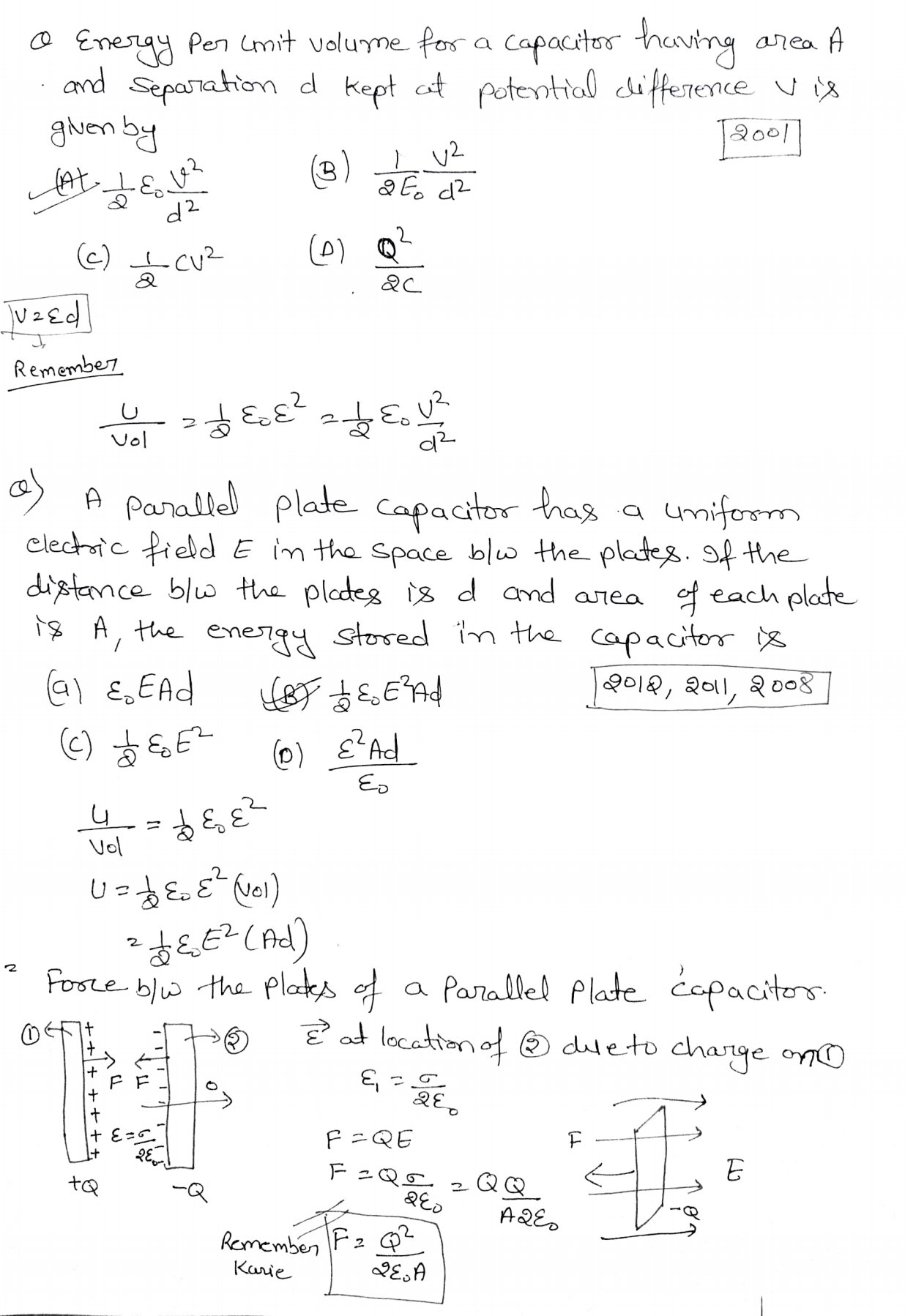 Capacitor notes physics class 12 - Studypur