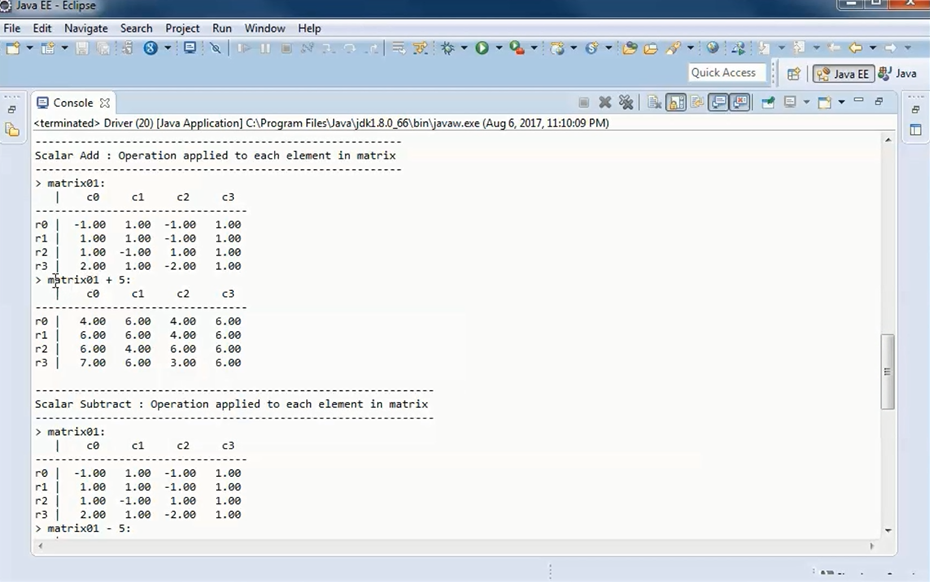Prototype Project: Intro to Linear Algebra w/ JAVA 8 (Tutorial 01)