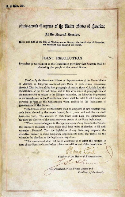 United States Constitution and Citizenship Day: 17th Amendment