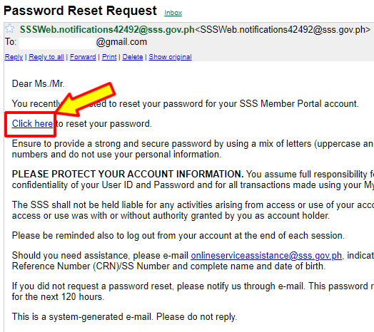 How to Change/Reset SSS Account Password