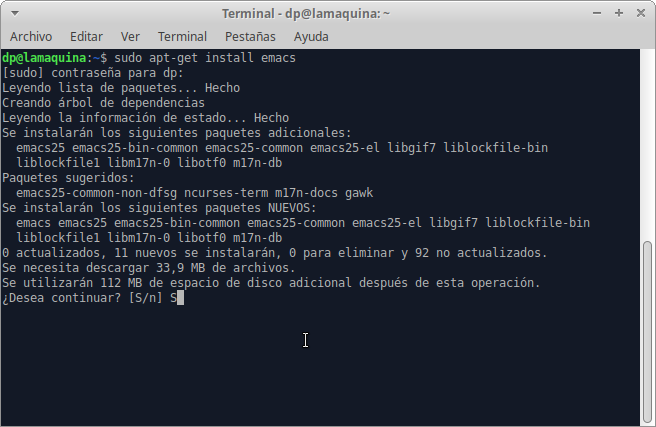 Instalar GNU Emacs en Linux