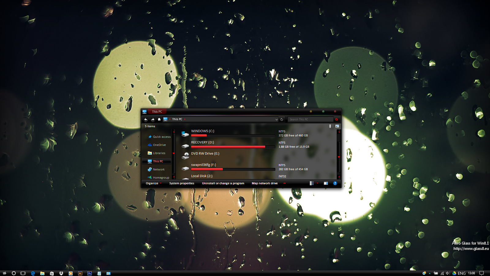 Windows 10 glass theme - freeloadsgrey