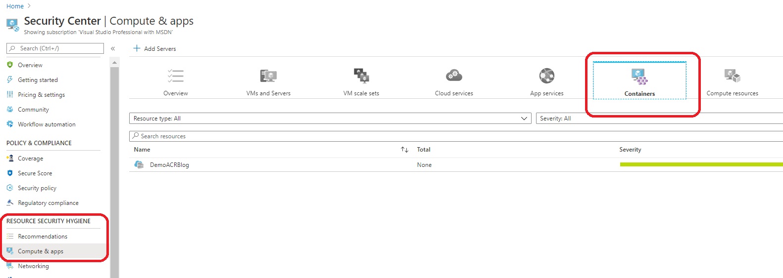 Azure Container Registry Image Scanning With Azure Security Center