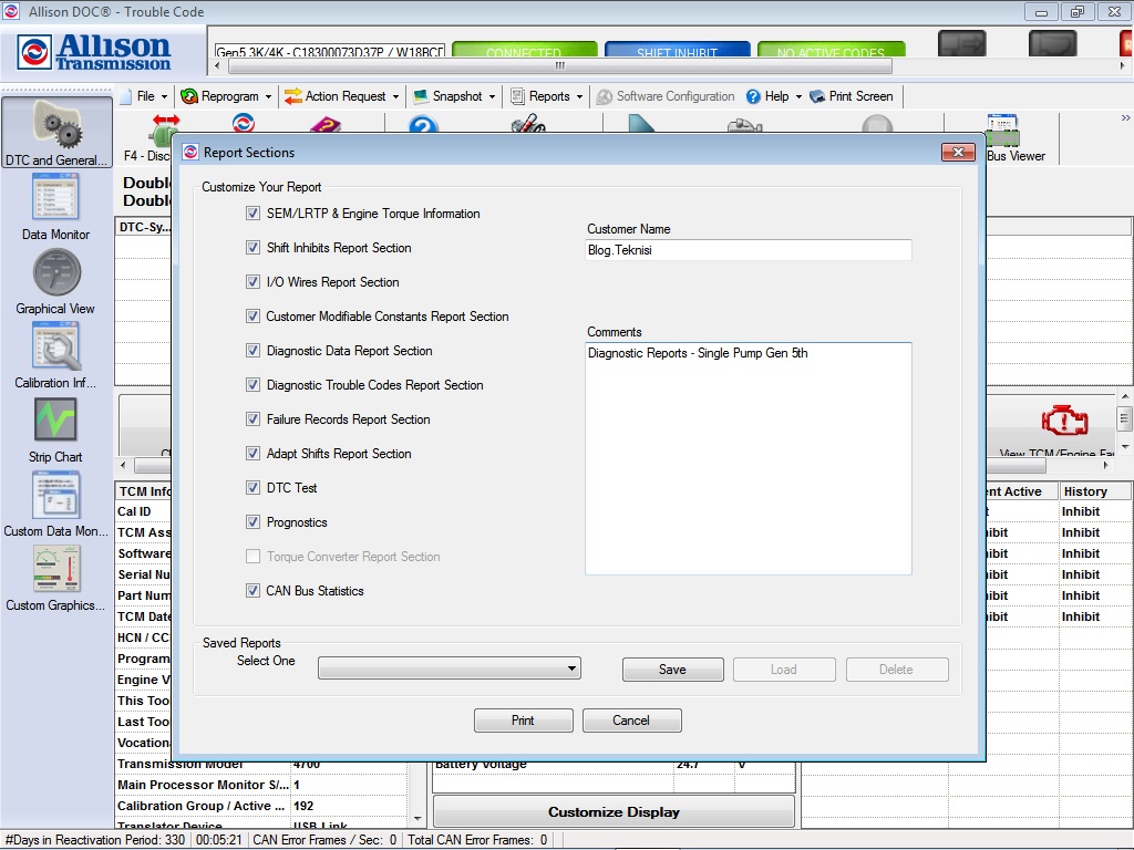 Diagnostic Reports using ALLISON DOC Software (ALLISON Transmission ...