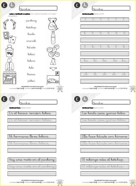 Jugando y aprendiendo juntos: Aprendo a leer y a escribir. La K