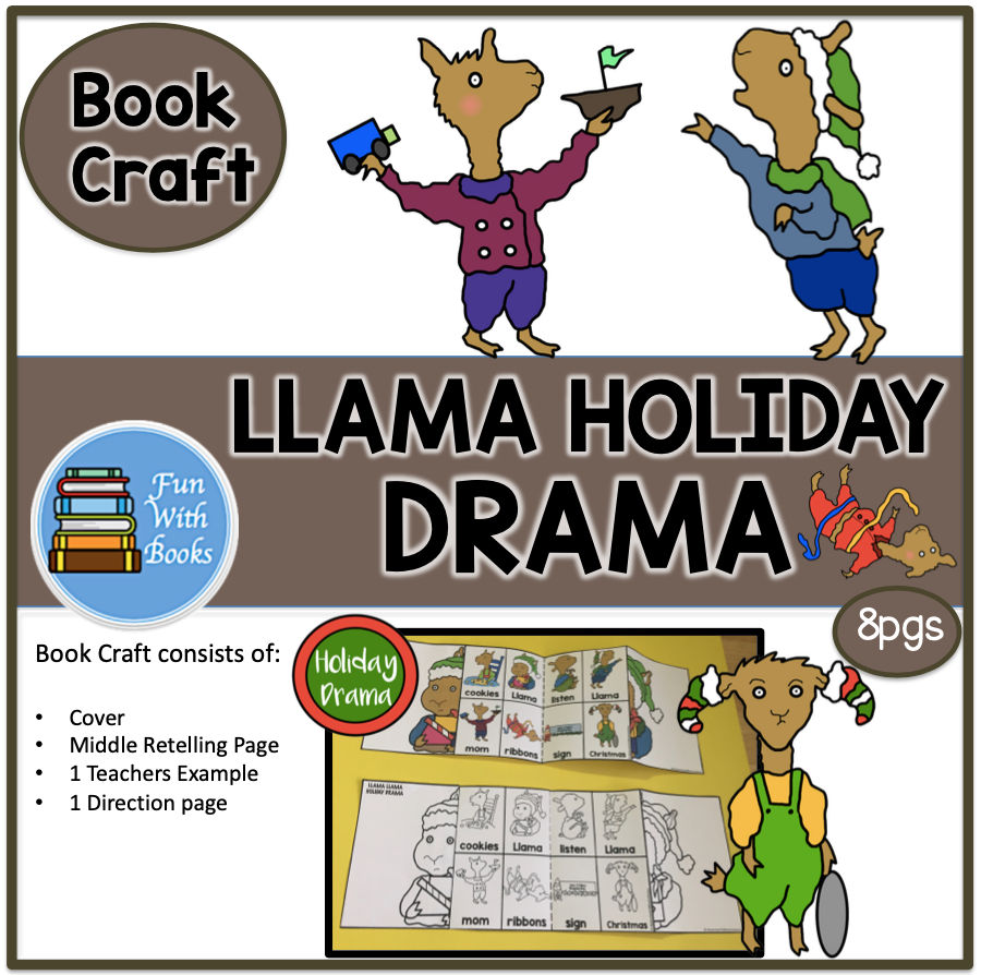 LLAMA LLAMA HOLIDAY DRAMA BOOK CRAFT ~ Book Units by Lynn