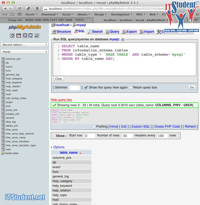C ch L y T n C t T n B ng Trong CSDL MySQL IBook9 Blogspot C ch L y T n C t T n B ng Trong CSDL MySQL IBook9 Blogspot