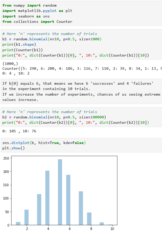 survival8: Binomial Probability Distribution (visualization using Seaborn)