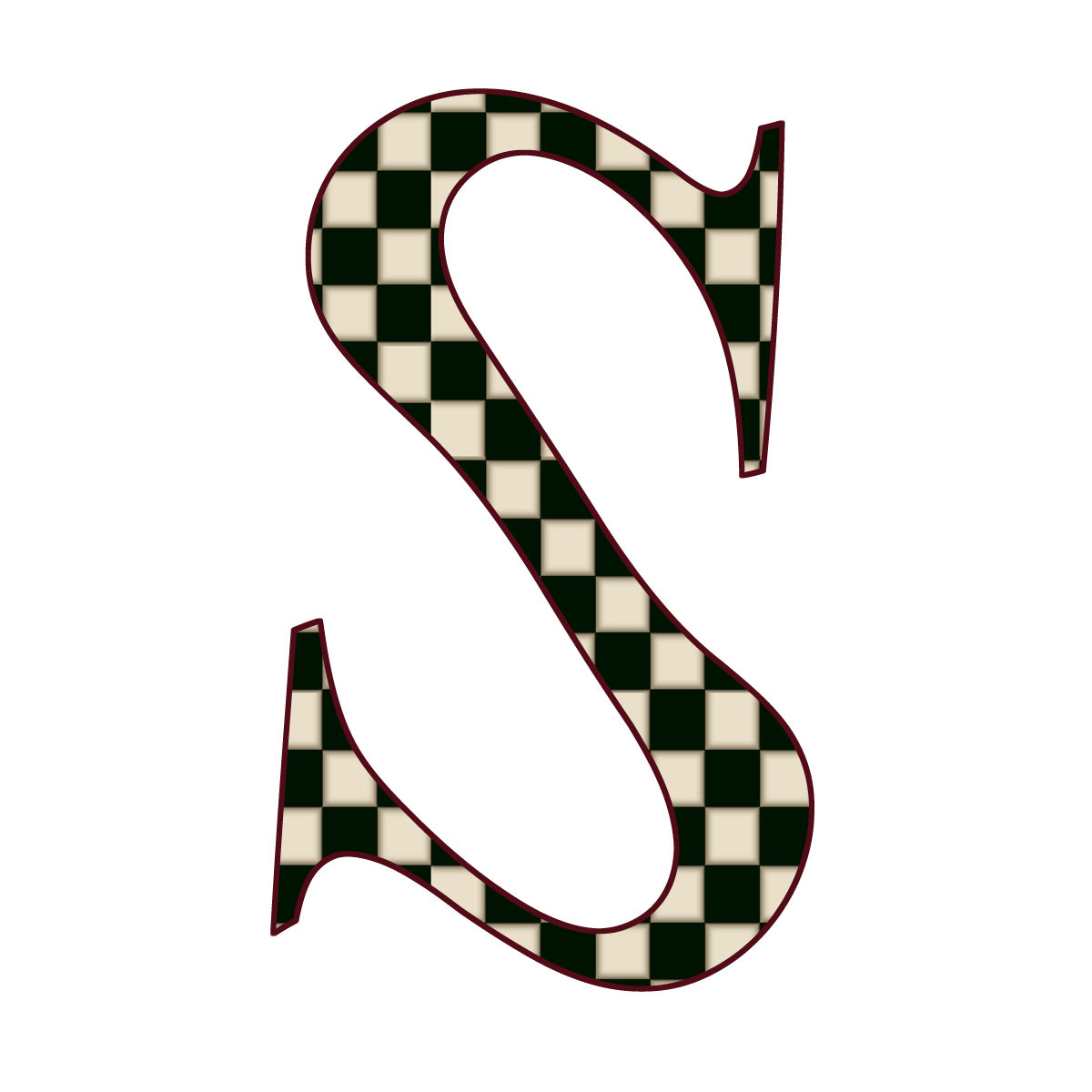 GRANNY ENCHANTED'S BLOG: "Black Checks" Free Digital Scrapbook Alphabet ...