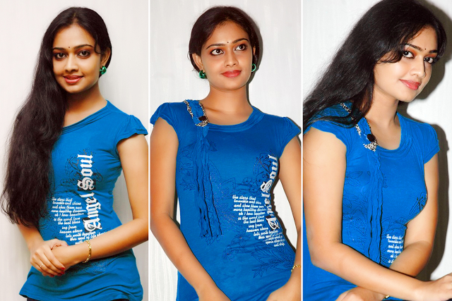 DIVYA VISWANATH SERIAL ACTRESS IN BLUE T-SHIRT SPICY IMAGES ...