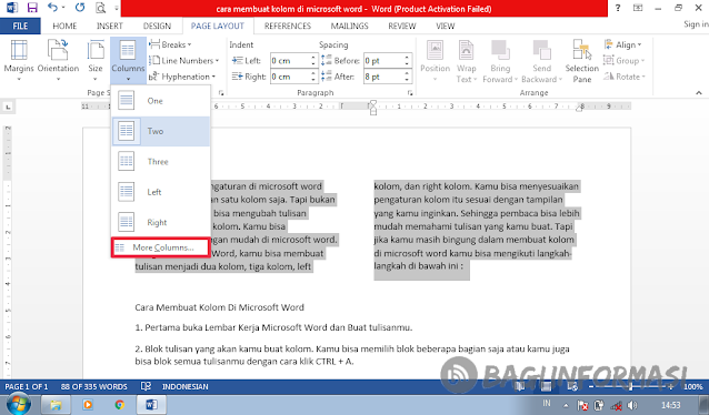 Cara Mudah Membuat Kolom Di Microsoft Word - Bagiinformasi