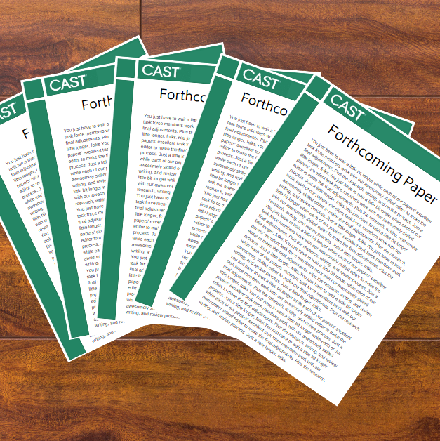 CAST: 4 CAST Publications to Watch for This Fall