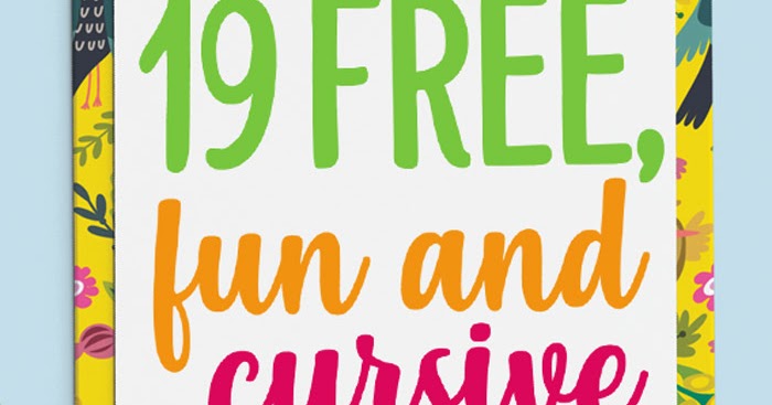 19 Free and Fun Cursive Fonts | i should be mopping the floor