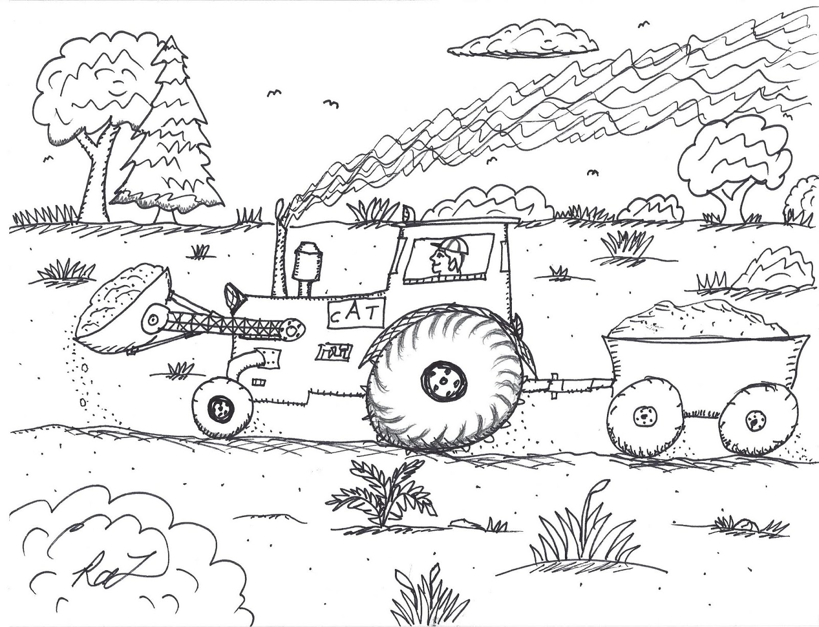 Front End Loader Coloring Pages