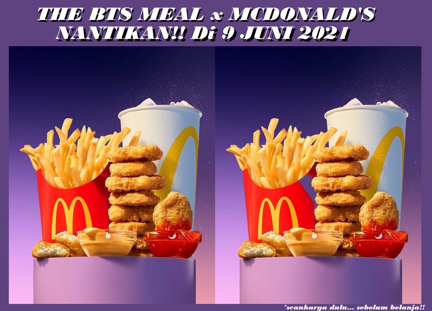 The BTS Meal McDonalds - Harga Special Set Menu Periode Juni 2021 - scanharga