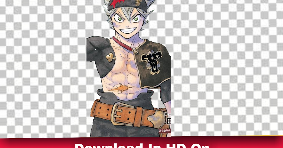 Asta transparent HD Image (new look After 6 months time skip) Black clover