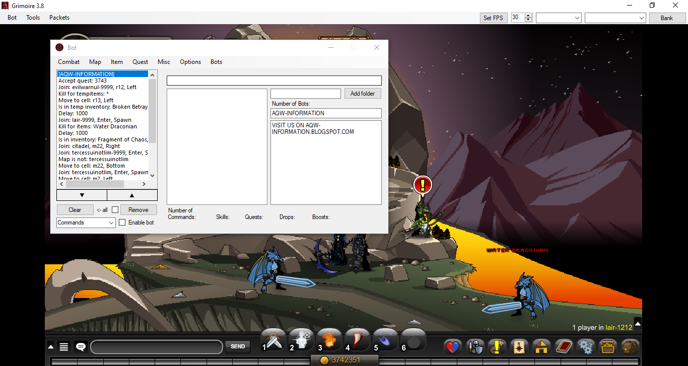 AQW Blood Gem of the Archfiend Bot [Grimoire 3.8] | AQW Information
