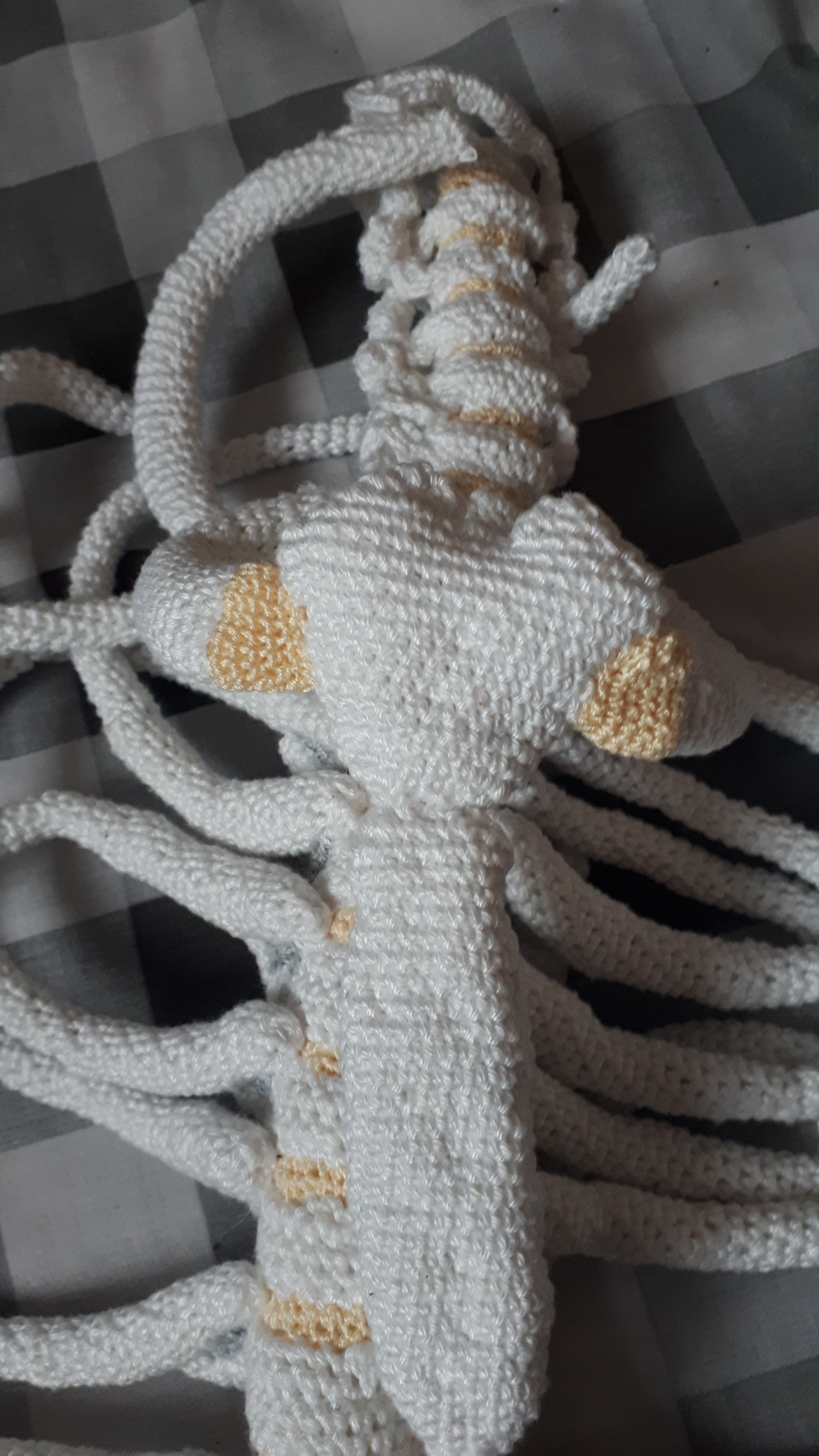 Adventures into Anatomical Crochet: Assembling ribs, spine, and sternum
