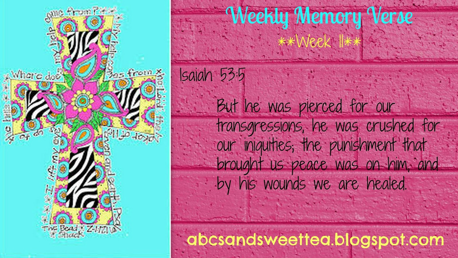 ABC's and Sweet Tea: Memory Verse Week 11 {{with link up}}