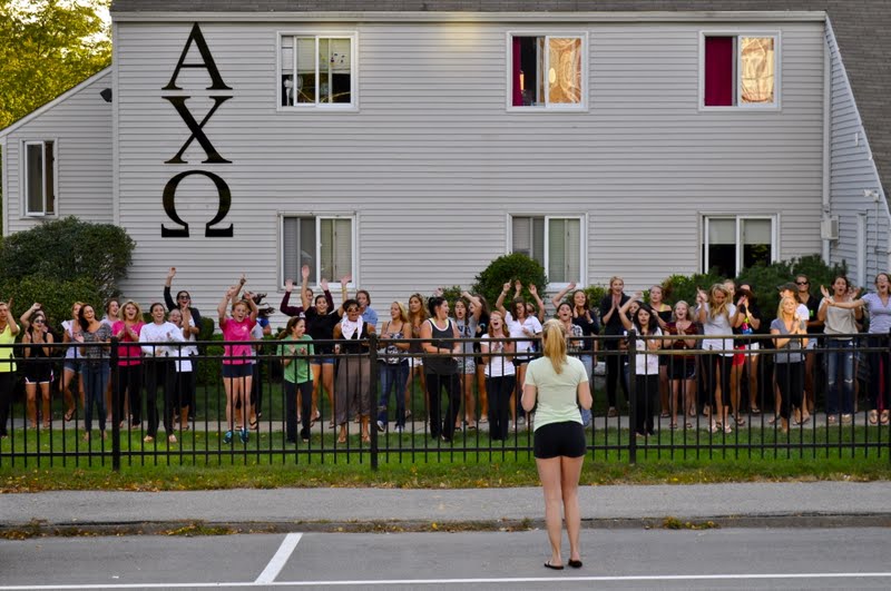 Alpha Chi Omega at UNH: Cheer Practice