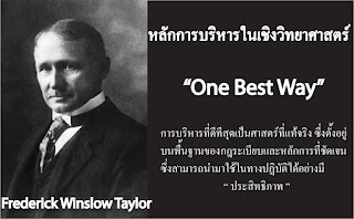 หลักการของ Frederick Winslow Taylow กับการบริหารในเชิงวิทยาศาสตร์