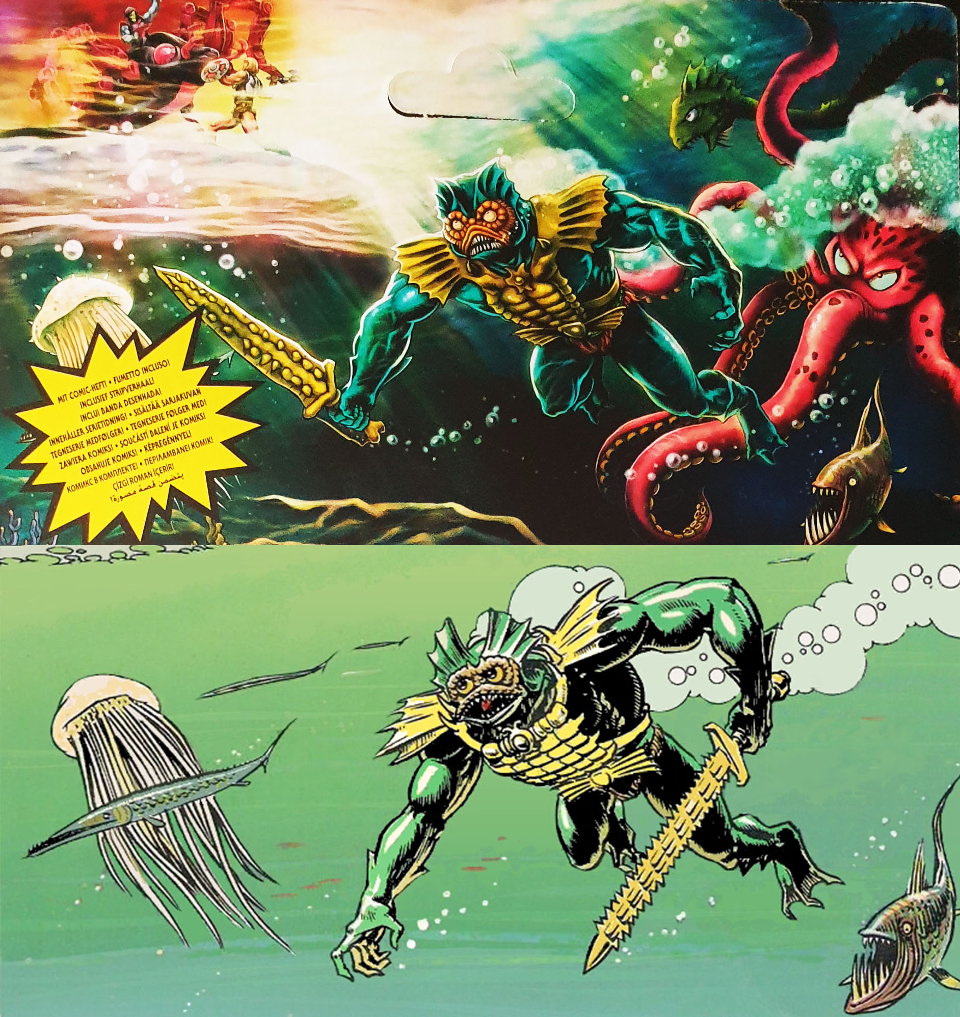 Mer-Man e Stratos dei Masters of the Universe Origins