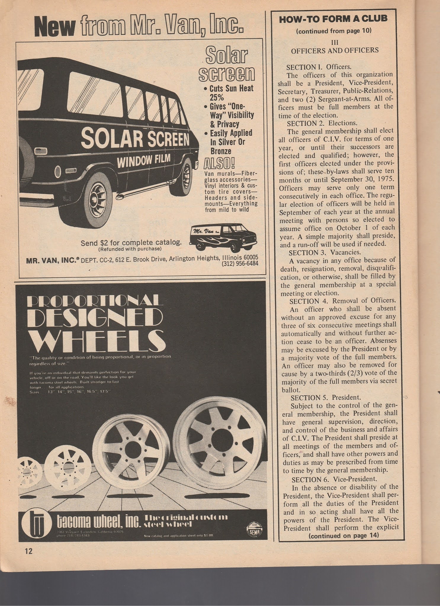 1970's VAN Magazines : Vans And Trucks Magazine #1