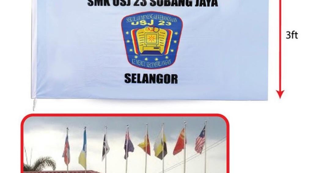 Fullhouse 99: A- Bendera Sekolah Khas 2 x 8ft (2's)