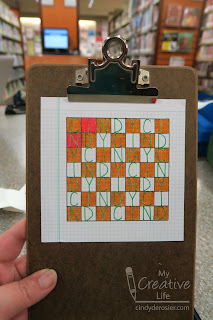 Cindy deRosier: My Creative Life: Graph Paper Grid Name Art
