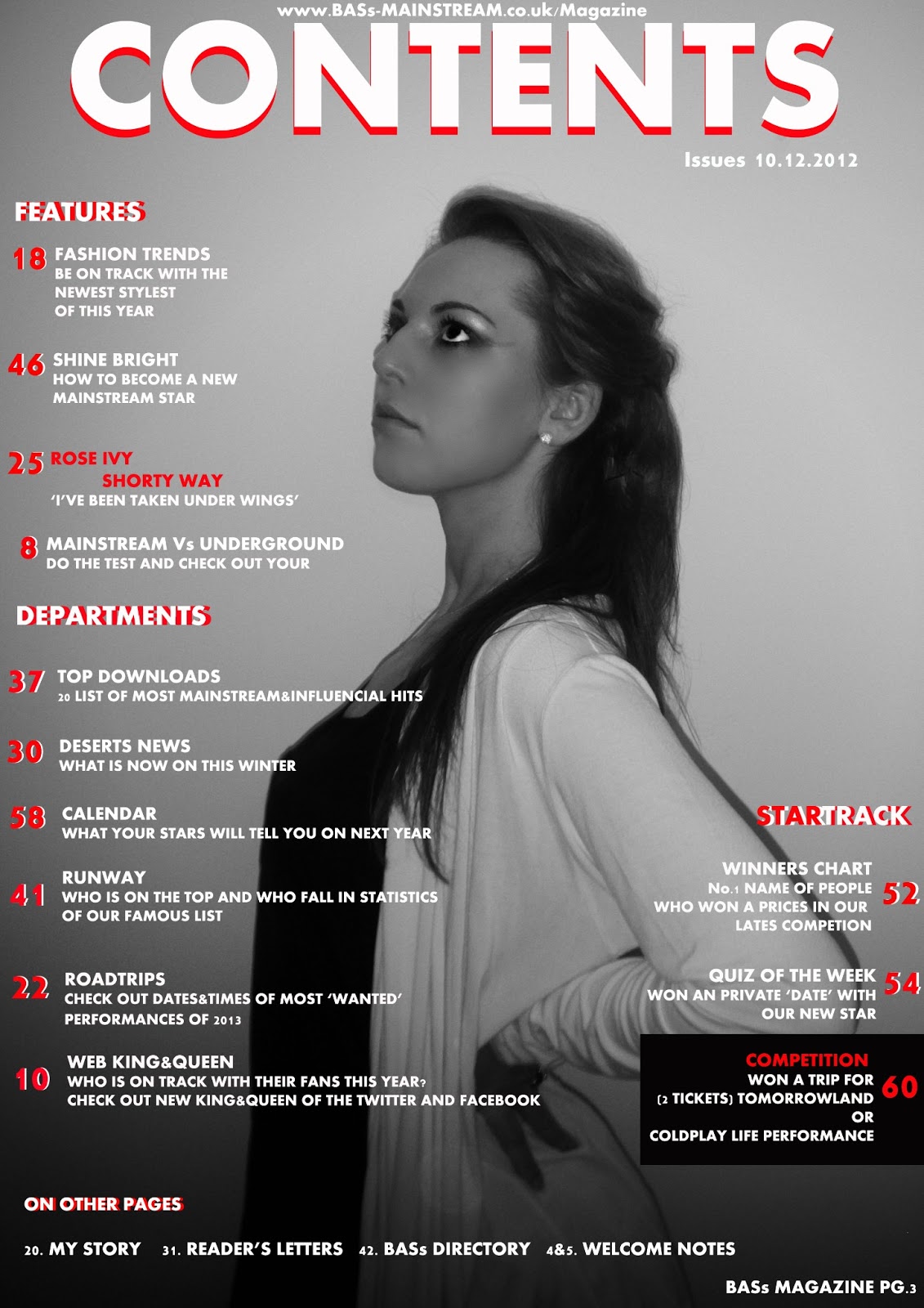 AS Media Studies Coursework Blog : 4th Content Page for Music Magazine