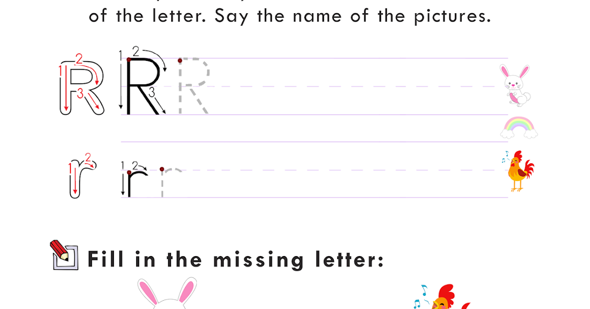 Activity Worksheet -2 Letter -R-