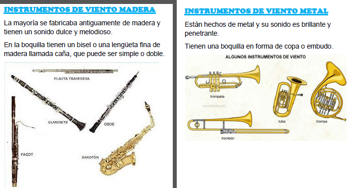 LA DE MÚSICA: INSTRUMENTOS DE VIENTO