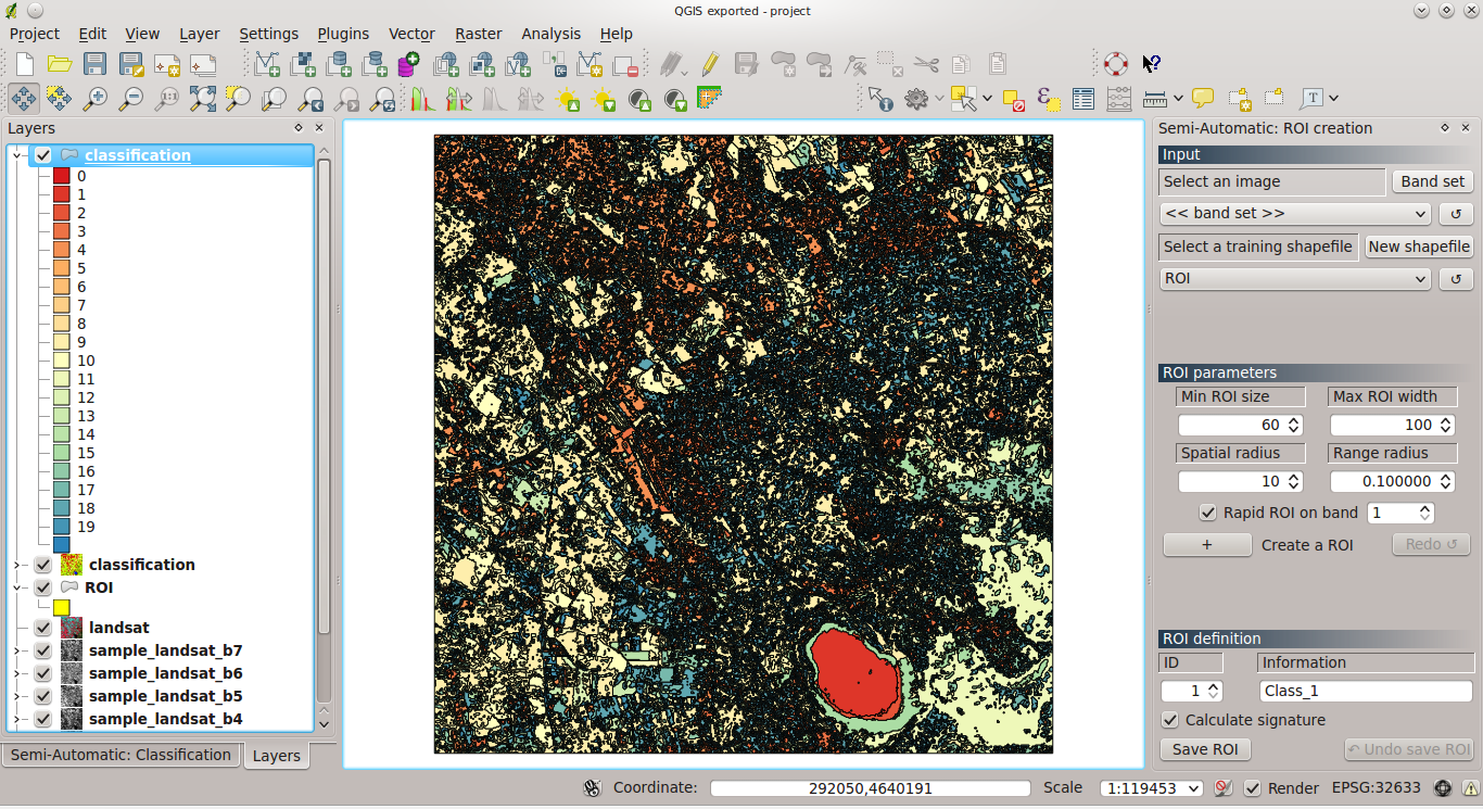 From GIS to Remote Sensing: Supervised Classification using the Semi ...