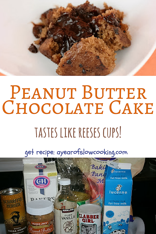 Slow Cooker Peanut Butter Cup Cake Recipe - A Year of Slow Cooking