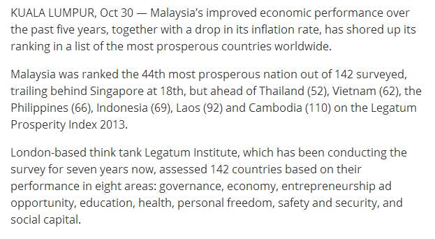 rocky's bru: 44th most prosperous country in the world (and a crusade ...