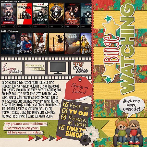 BoomersGirl Designs: "BInge Watching" Digital Kit
