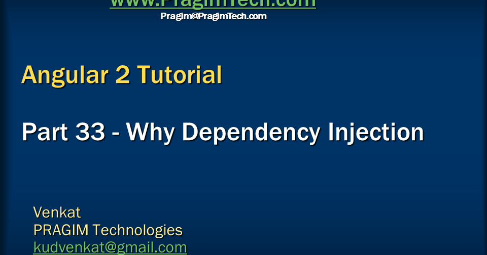 Sql server, .net and c# video tutorial: Why dependency injection