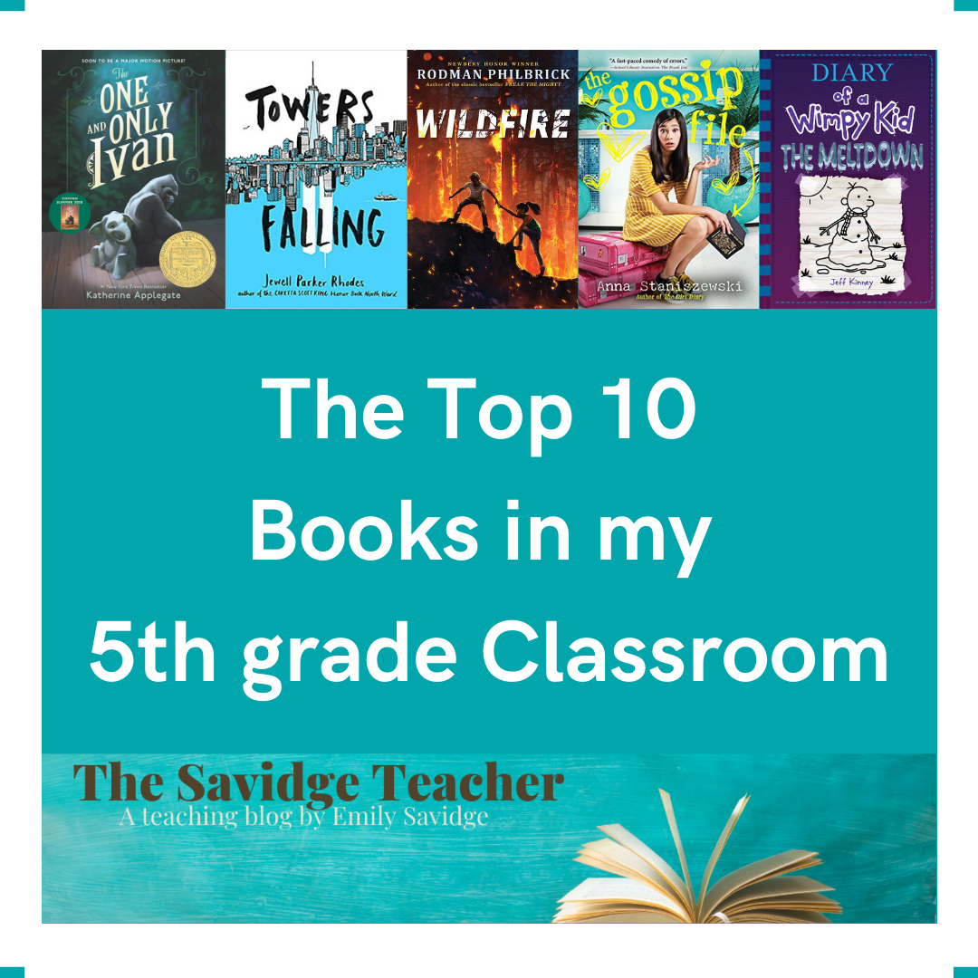 The Top 10 Books in my 5th grade Classroom (August 2020-December 2020)