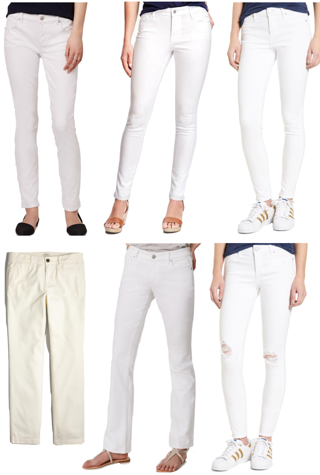 16 Outfits With White Jeans + Tips for Wearing White Jeans | Putting Me ...