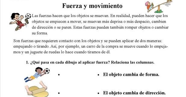 EDUCACIÓN FÍSICA: TAREA FUERZA Y MOVIMIENTO ED. FÍSICA