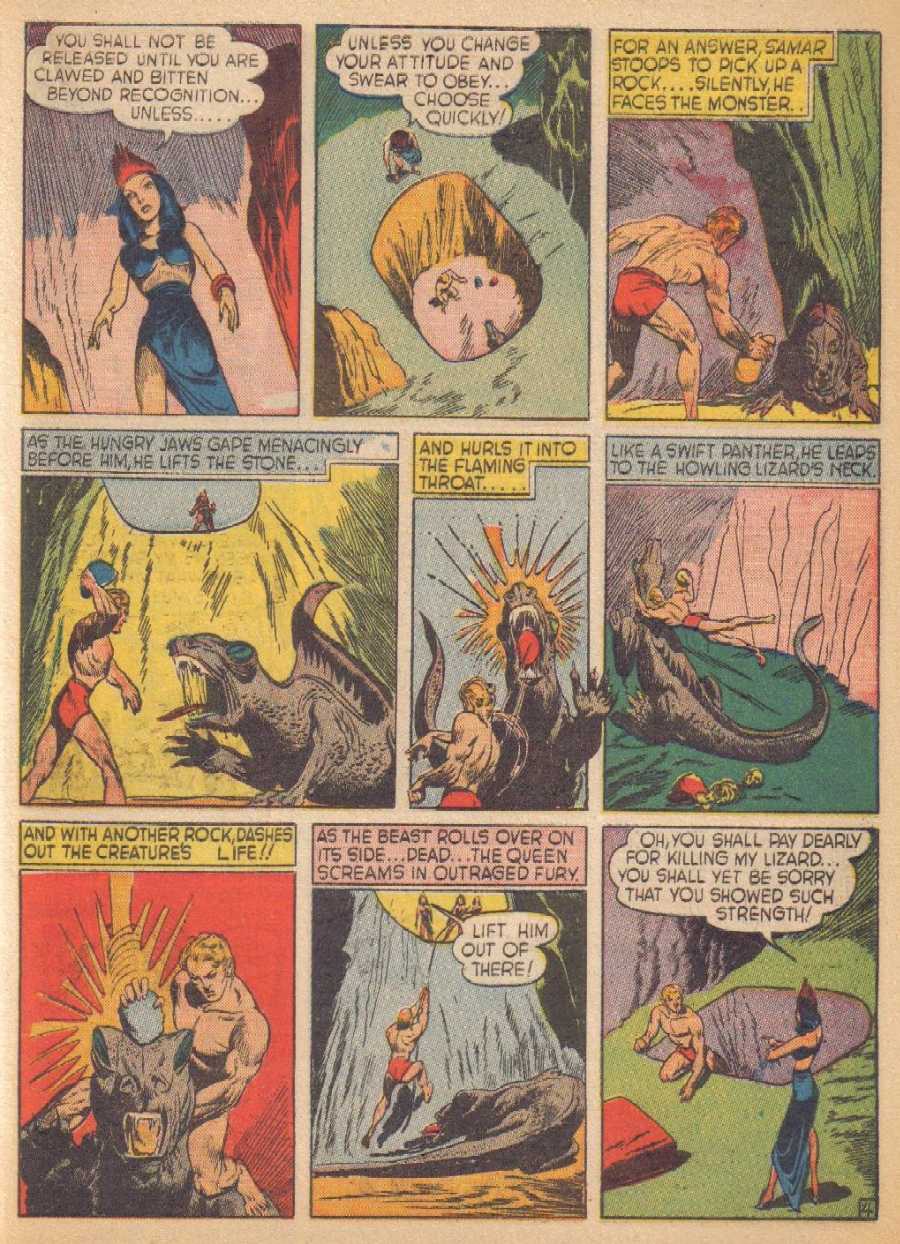 The Comic Book Catacombs: Samar in "Captured by the Amazons" (Quality;1940)