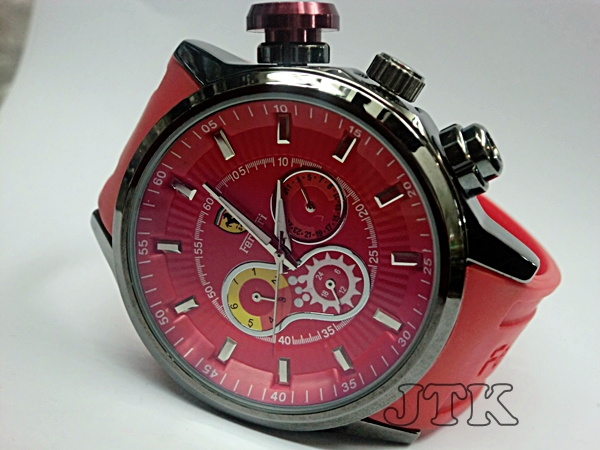 JAM TANGAN FERRARI TOMB RED RUBBER Rp 260.000
