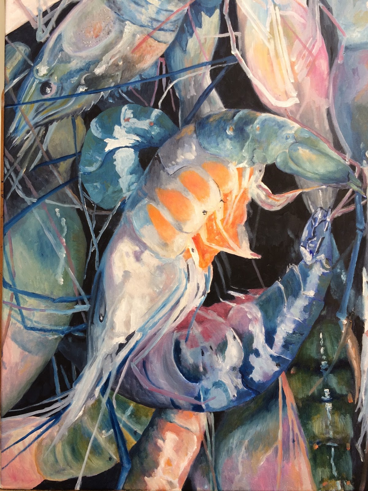 Susan Meer: Latest painting of prawns