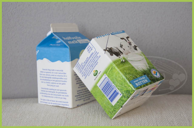Inge's Galerie: Melkpak recyclen naar vogelhuisje (milk carton)