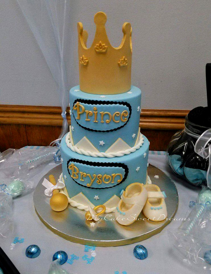 Prince Baby Shower Cake