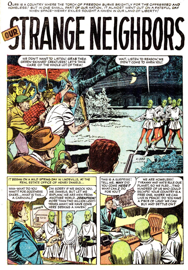 Pappy's Golden Age Comics Blogzine: Number 2378: Strange neighbors ...