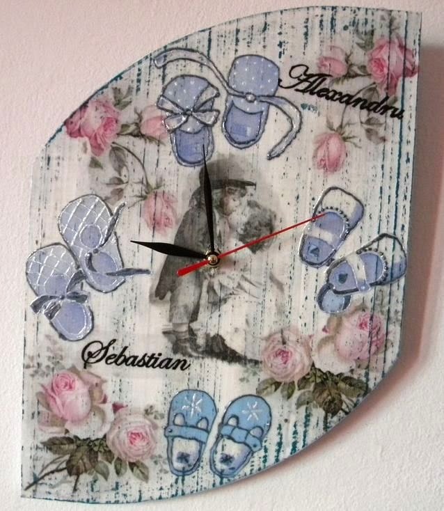 Simonel Art - produse handmade realizate cu tehnica decoupage: Ceasuri ...