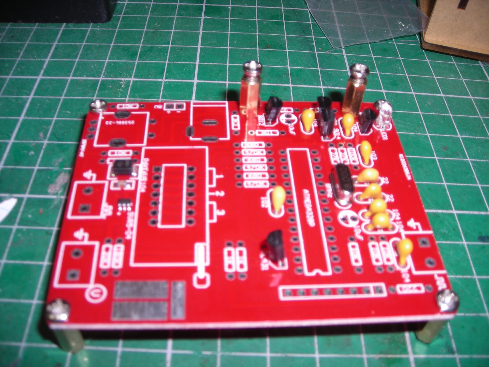 M1KTA's QRP ham radio blog: GM328 Build board stuffing.