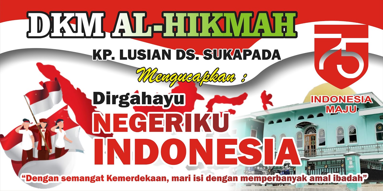 Download Contoh Spanduk HUT RI 75.cdr - KARYAKU